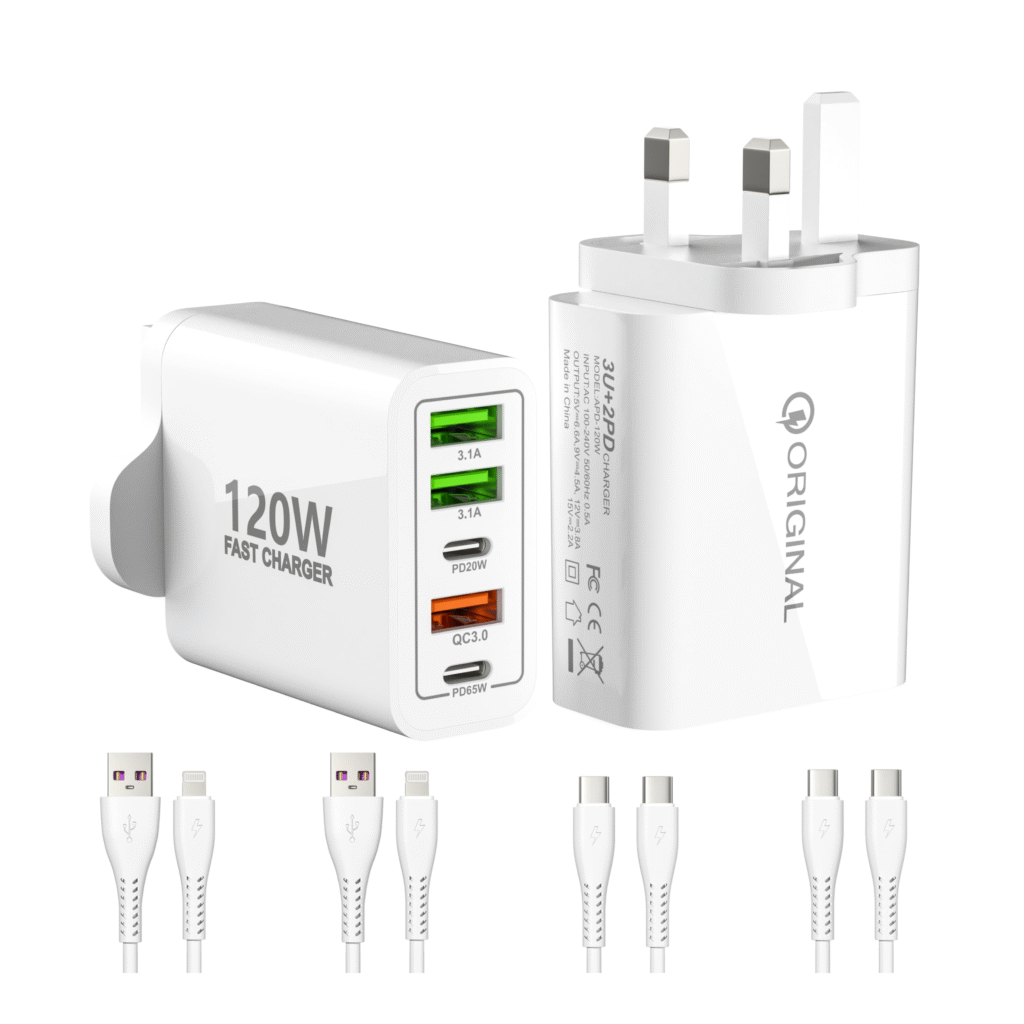 Lightwave 120W Universal Charger – 2 USB-C Ports | 2 USB-A Ports ...